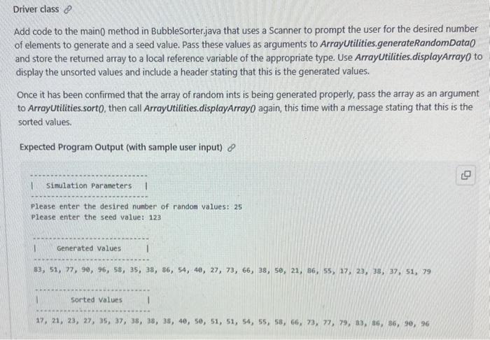 Solved Design and implement an application that fills an | Chegg.com