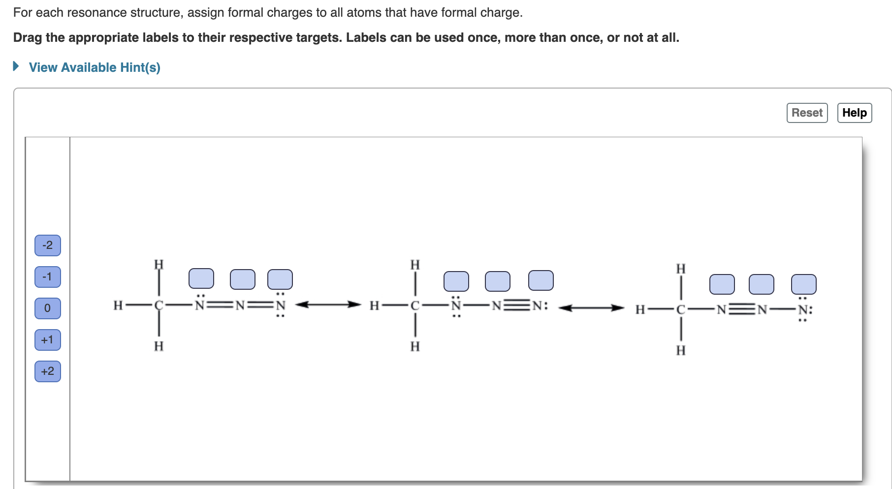 Solved For each resonance structure, assign formal charges | Chegg.com