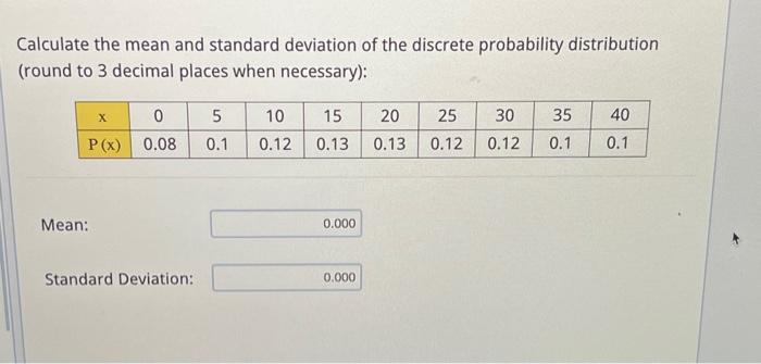 Solved Question 1 of 13 Calculate the mean and standard | Chegg.com