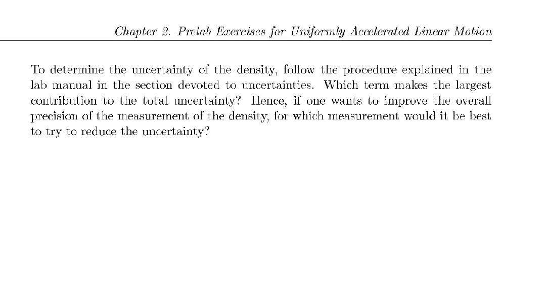 Solved Prelab Exercises For Uniformly Accelerated Linear 