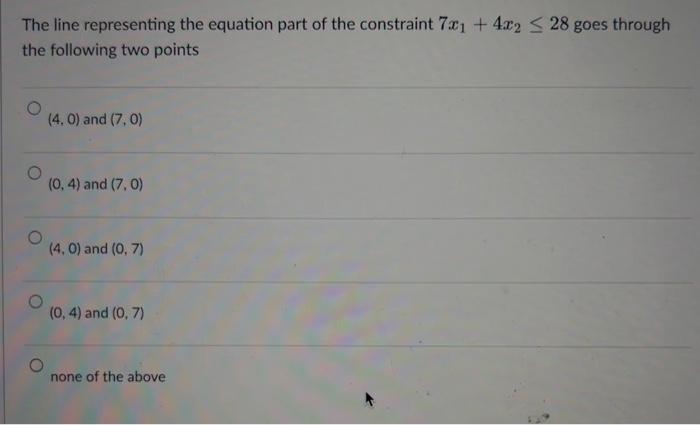 Solved The point (4,0) is feasible. infeasible. an extreme | Chegg.com