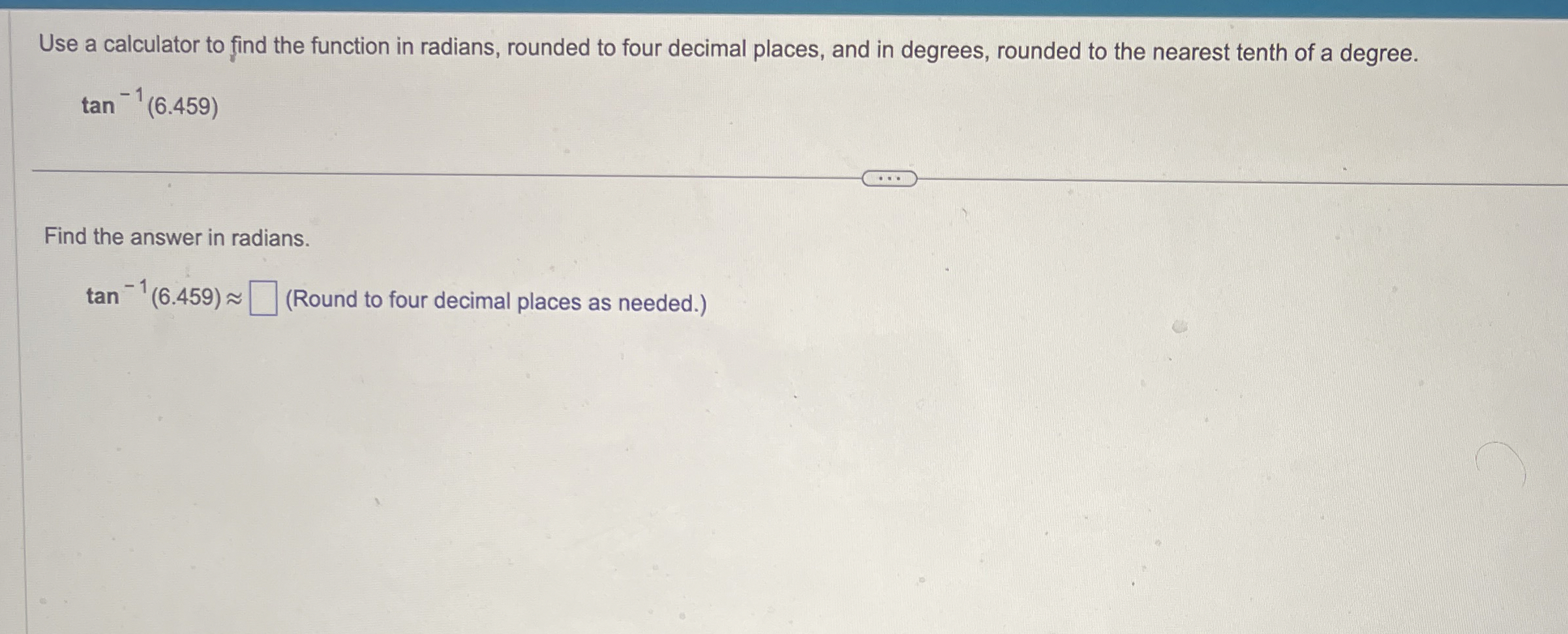 Solved Use a calculator to find the function in radians, | Chegg.com