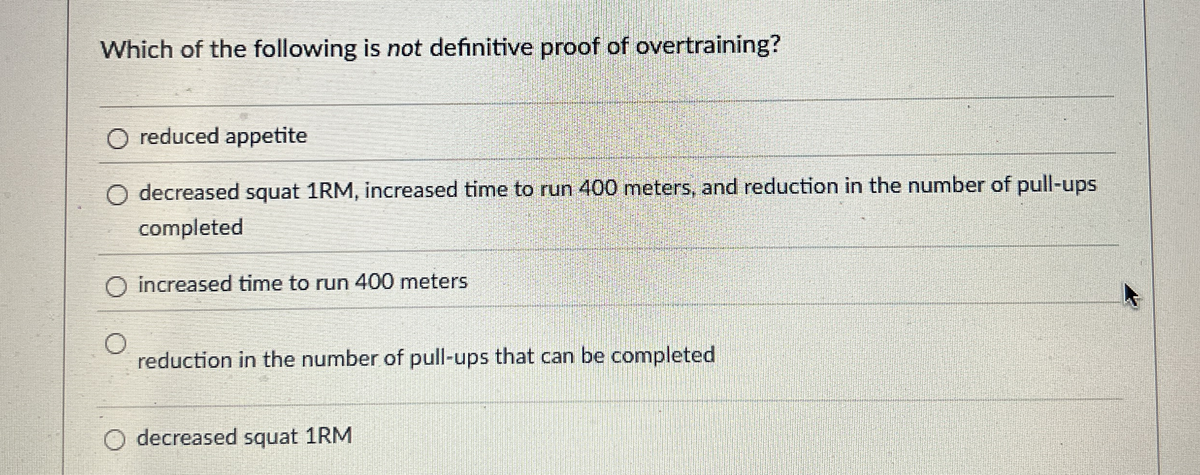 Solved Which of the following is not definitive proof of | Chegg.com