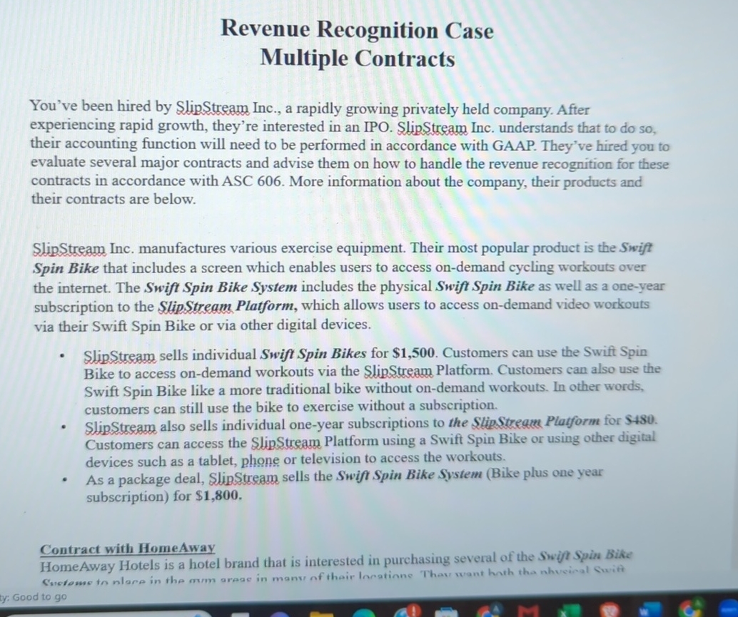 Solved Revenue Recognition Case Multiple ContractsYou've | Chegg.com