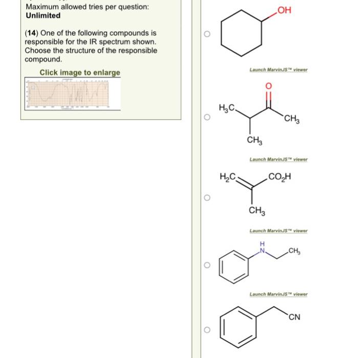 Solved Maximum allowed tries per question: Unlimited OH (14) | Chegg.com