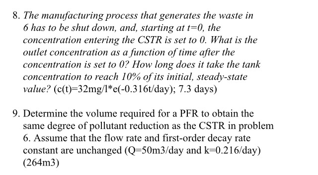 8. The manufacturing process that generates the waste | Chegg.com