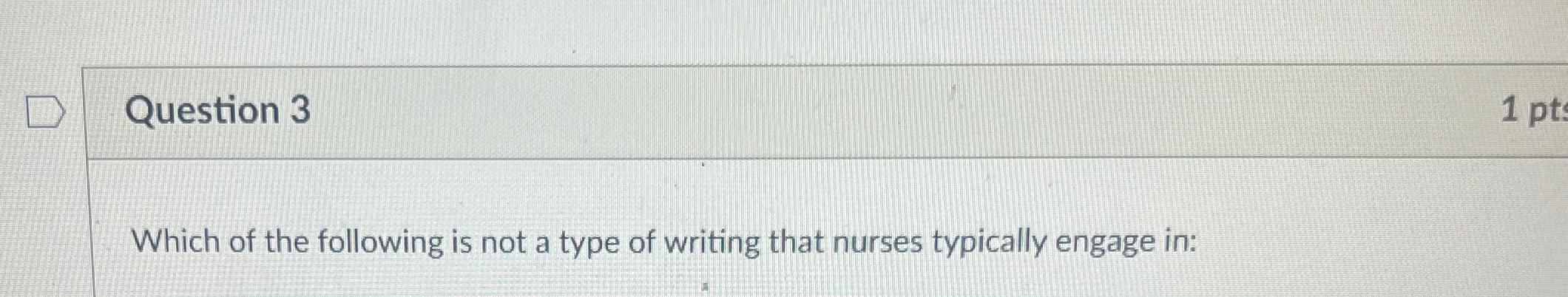 Solved Question 3Which of the following is not a type of | Chegg.com
