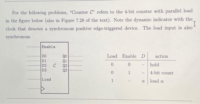 3. Design using copies of counter C and gates as | Chegg.com