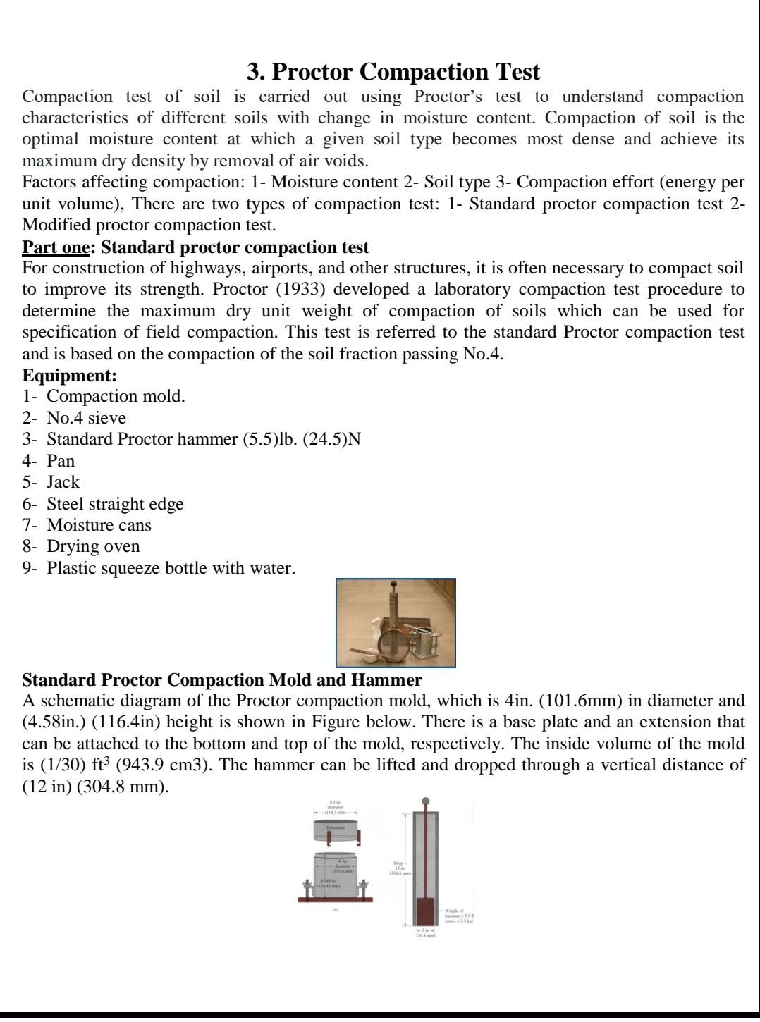 Solved LaB soil..proctor compaction test ..solve all part | Chegg.com