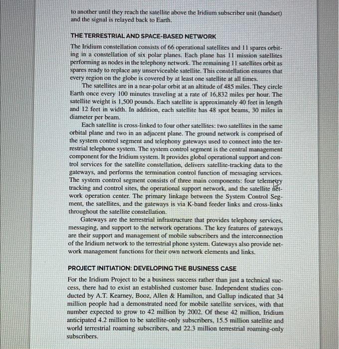 The Rise, Fall, and Resurrection of Iridium: A | Chegg.com