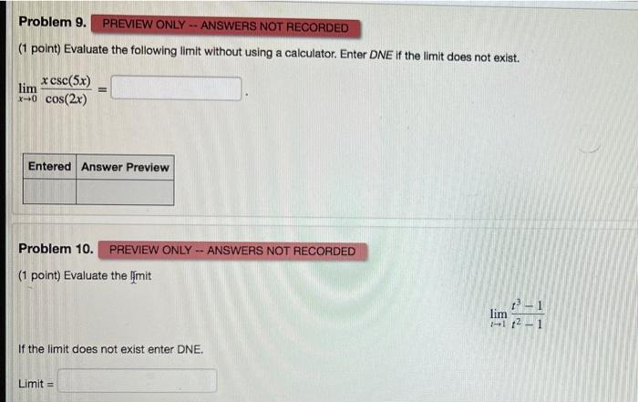 Solved Problem 8. PREVIEW ONLY -- ANSWERS NOT RECORDED (1 | Chegg.com