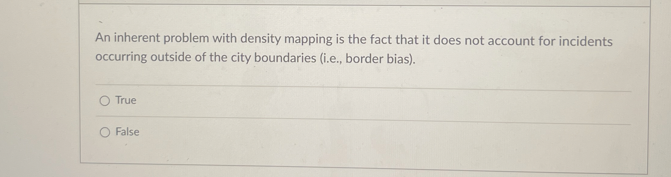 Solved An inherent problem with density mapping is the fact | Chegg.com