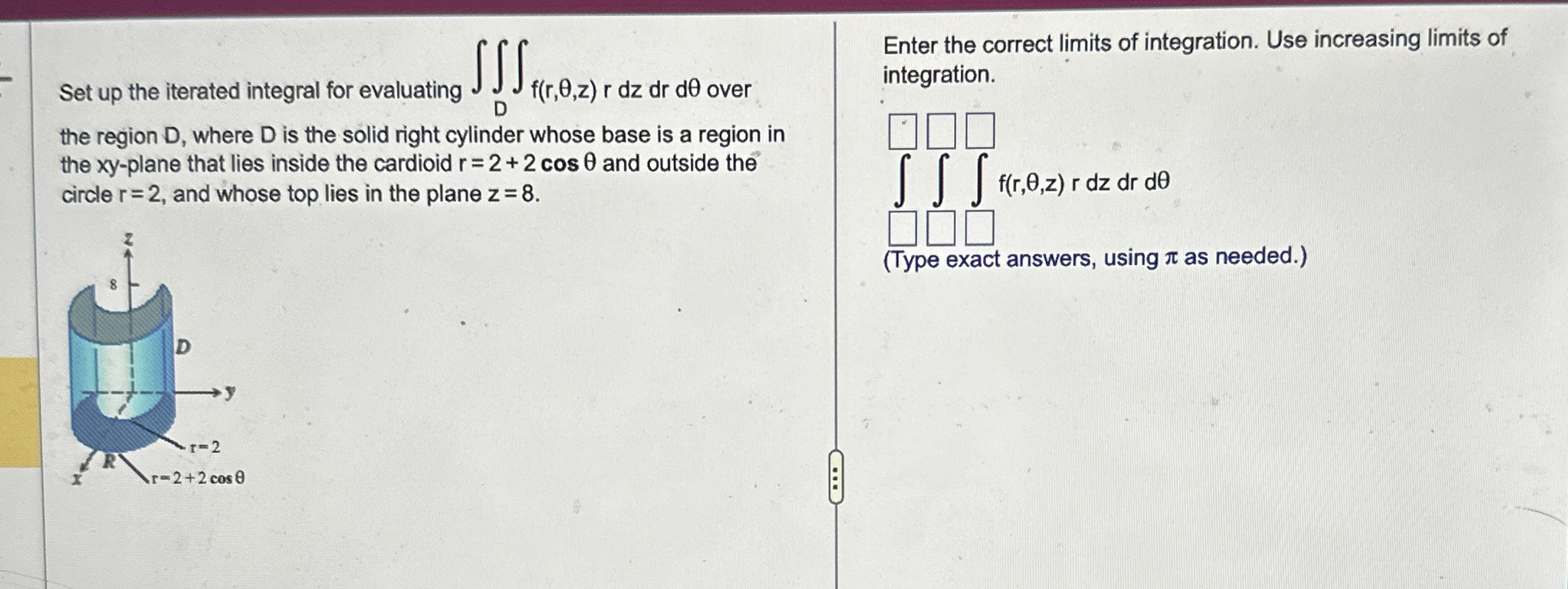 Solved Set up the iterated integral for evaluating | Chegg.com