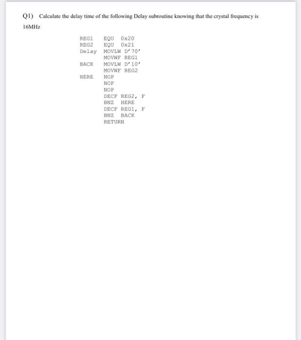 Solved (1) Calculate the delay time of the following Delay | Chegg.com