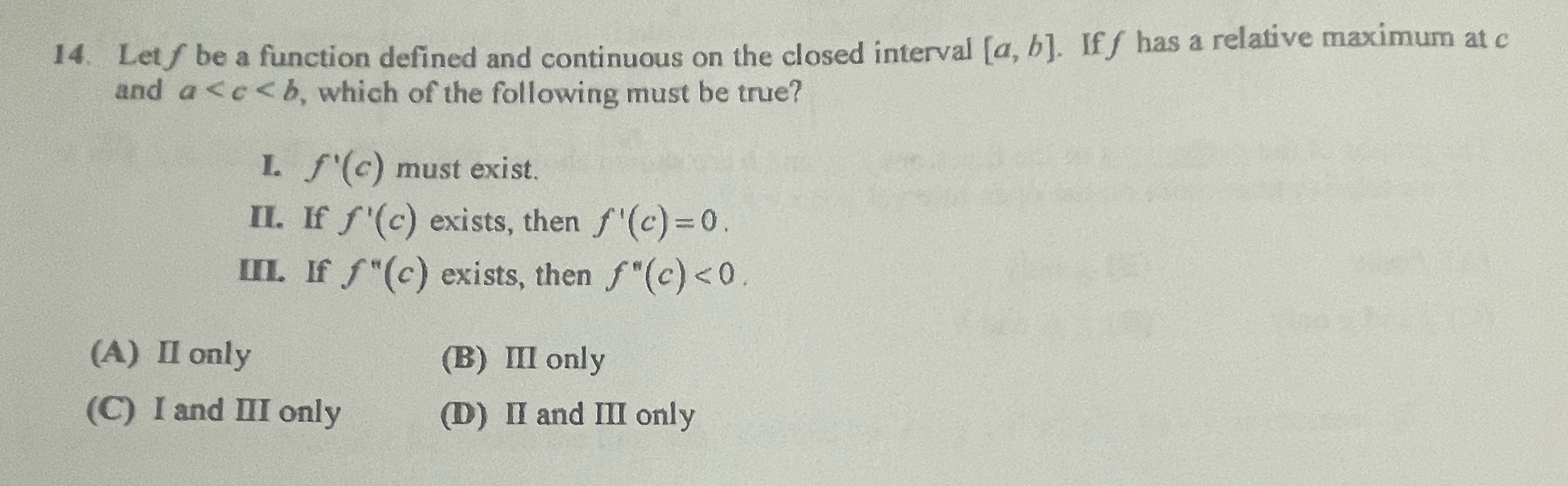 Solved Let f ﻿be a function defined and continuous on the | Chegg.com
