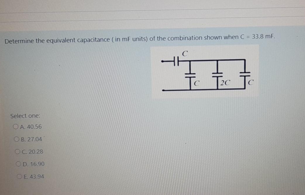 Solved Determine the equivalent capacitance (in mF units) of | Chegg.com