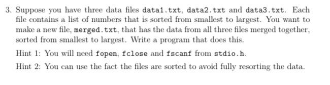 Solved 3. Suppose you have three data files data1.txt, | Chegg.com