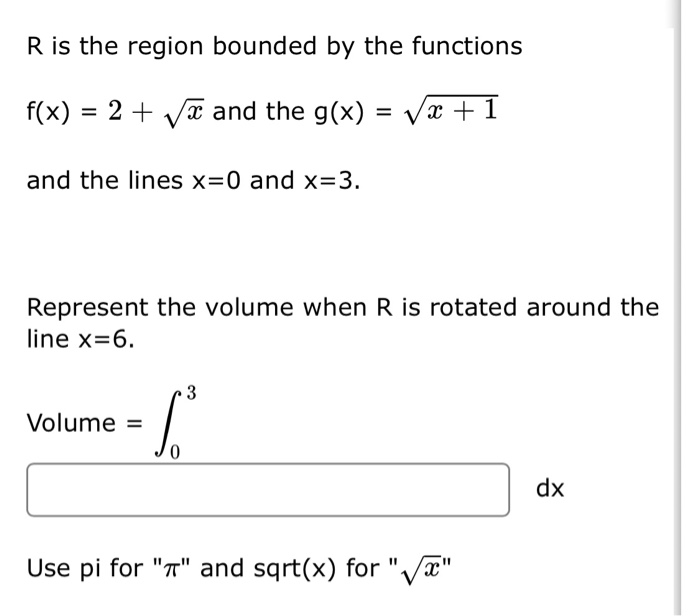 Solved R is the region bounded by the functions f(x) = 2 + | Chegg.com