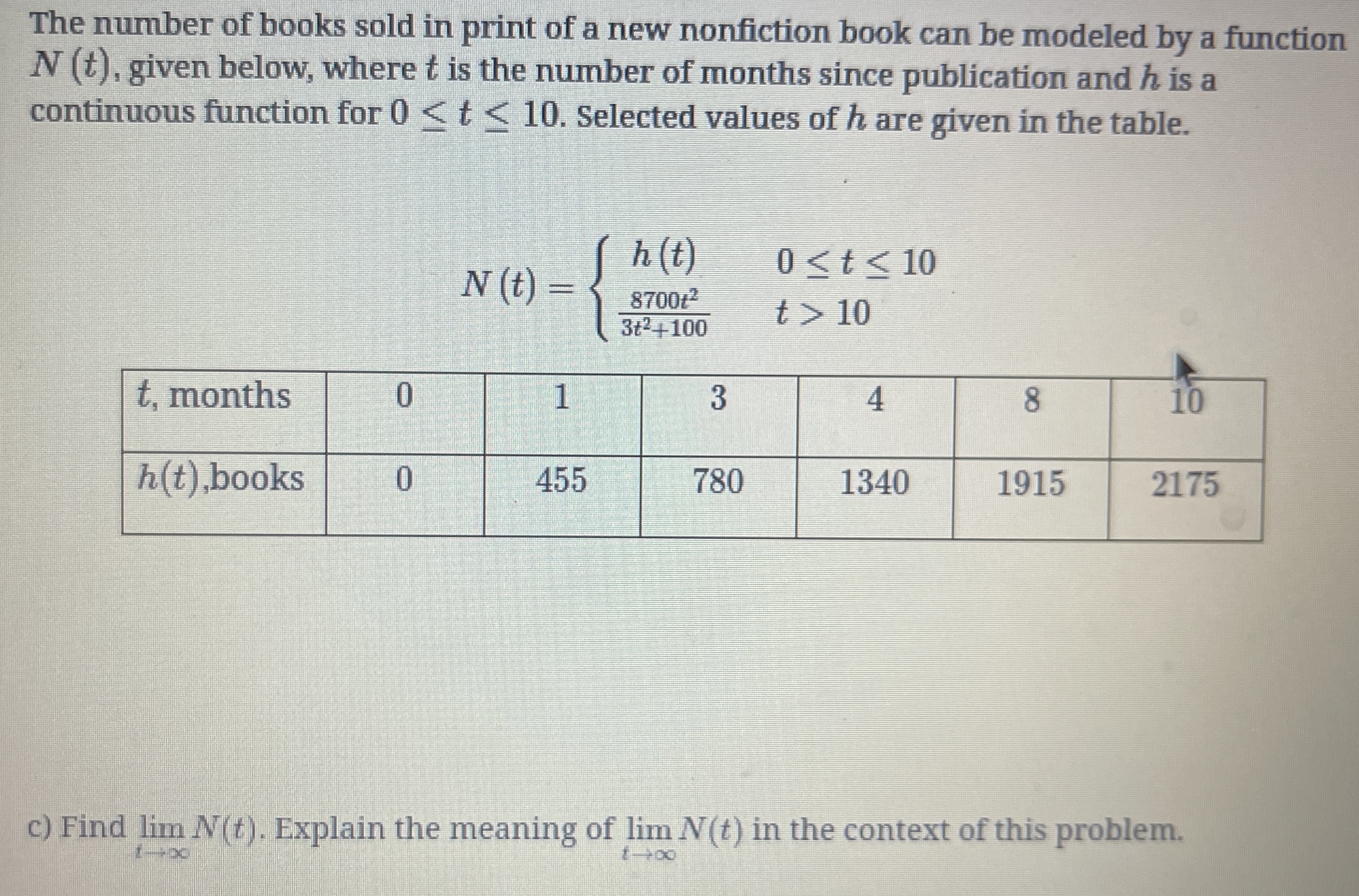 Solved The number of books sold in print of a new nonfiction | Chegg.com
