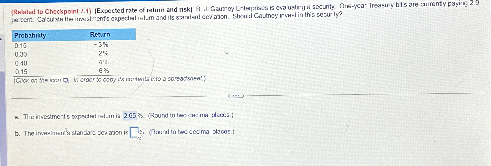 Solved (Related to Checkpoint 7.1) (Expected rate of return | Chegg.com