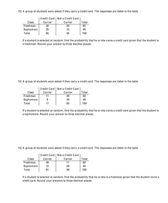 Solved Probability Worksheet MULTIPLE CHOICE. Choose the one | Chegg.com