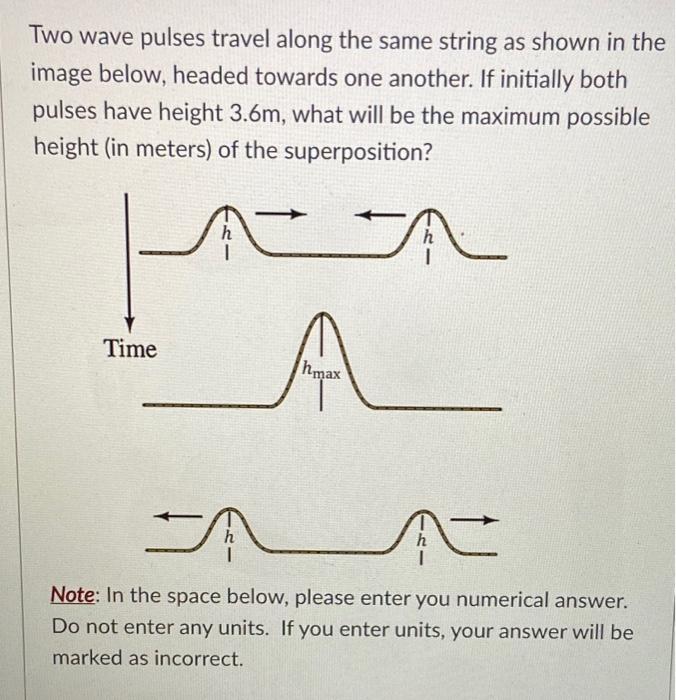 Solved Two wave pulses travel along the same string as shown | Chegg.com