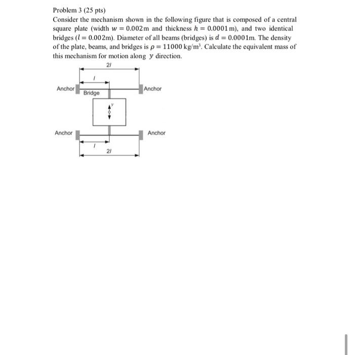 Solved Problem 3 (25 pts) Consider the mechanism shown in | Chegg.com