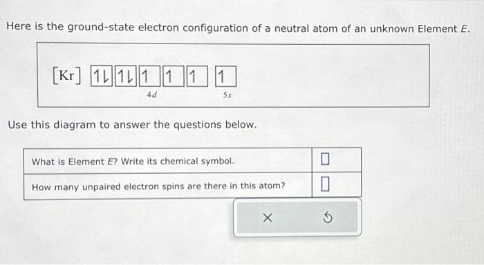 Solved Here is the ground-state electron configuration of a | Chegg.com