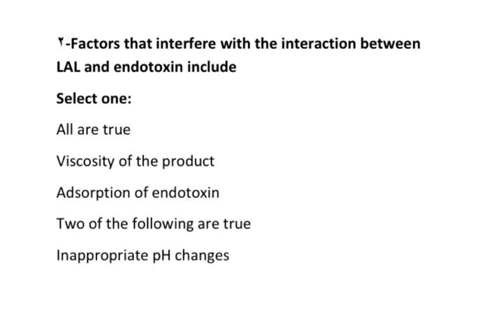 Solved *-Factors that interfere with the interaction between | Chegg.com