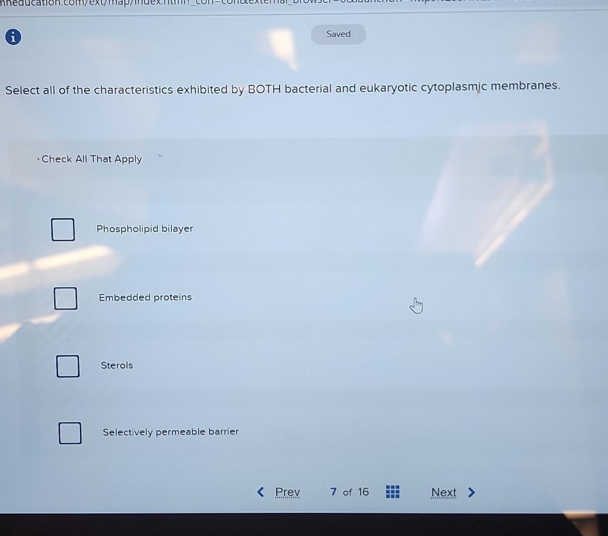 Solved Select all of the characteristics exhibited by BOTH | Chegg.com