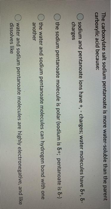 Solved Carboxylic acids dissociate in water to an extent | Chegg.com