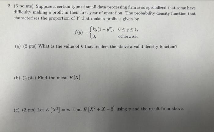 Solved 1. (4 points) Let X be the random variable | Chegg.com