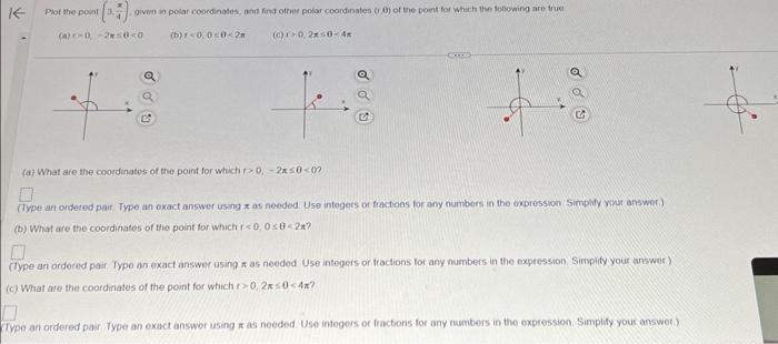 Solved (a) r=0,−2π≤θ