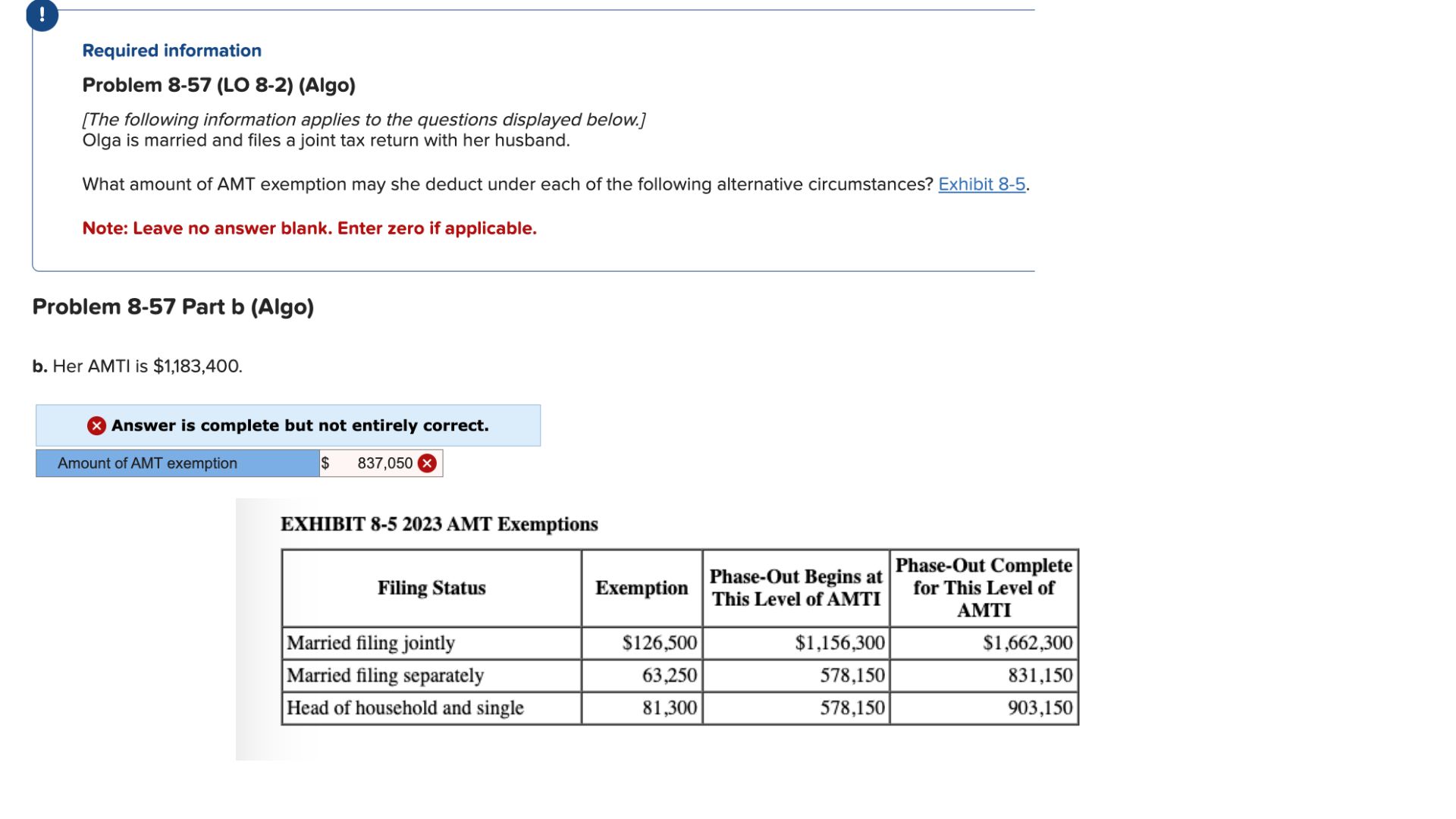 Solved Required informationProblem 8-57 (LO 8-2) (Algo)[The | Chegg.com