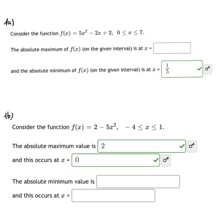 Solved Consider the function f(x)=5x2−2x+2,0≤x≤7. The | Chegg.com