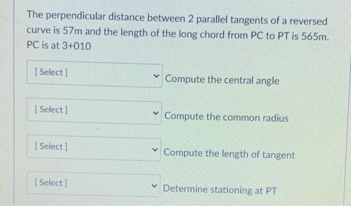 Solved The perpendicular distance between 2 parallel | Chegg.com