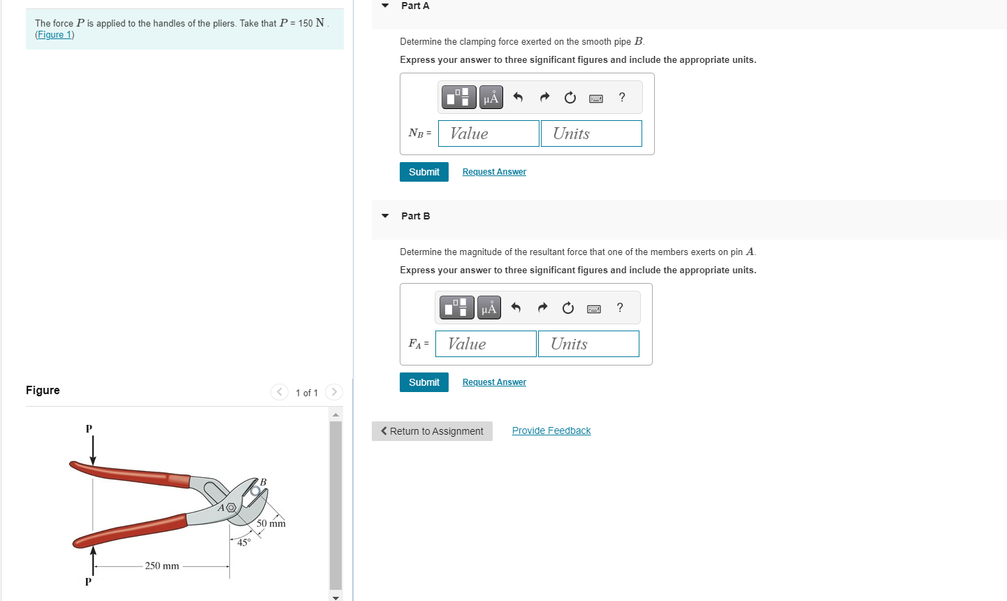 Solved The force P ﻿is applied to the handles of the pliers. | Chegg.com