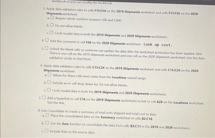 Solved workbook so you can modify the workbook. 3. Apply | Chegg.com