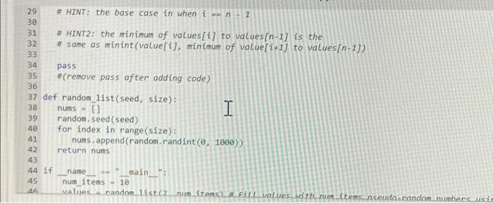 Solved Complete the findmin() and findmax() functions that | Chegg.com