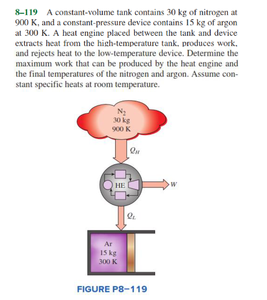 Solved 8-119 ﻿A constant-volume tank contains 30kg ﻿of | Chegg.com
