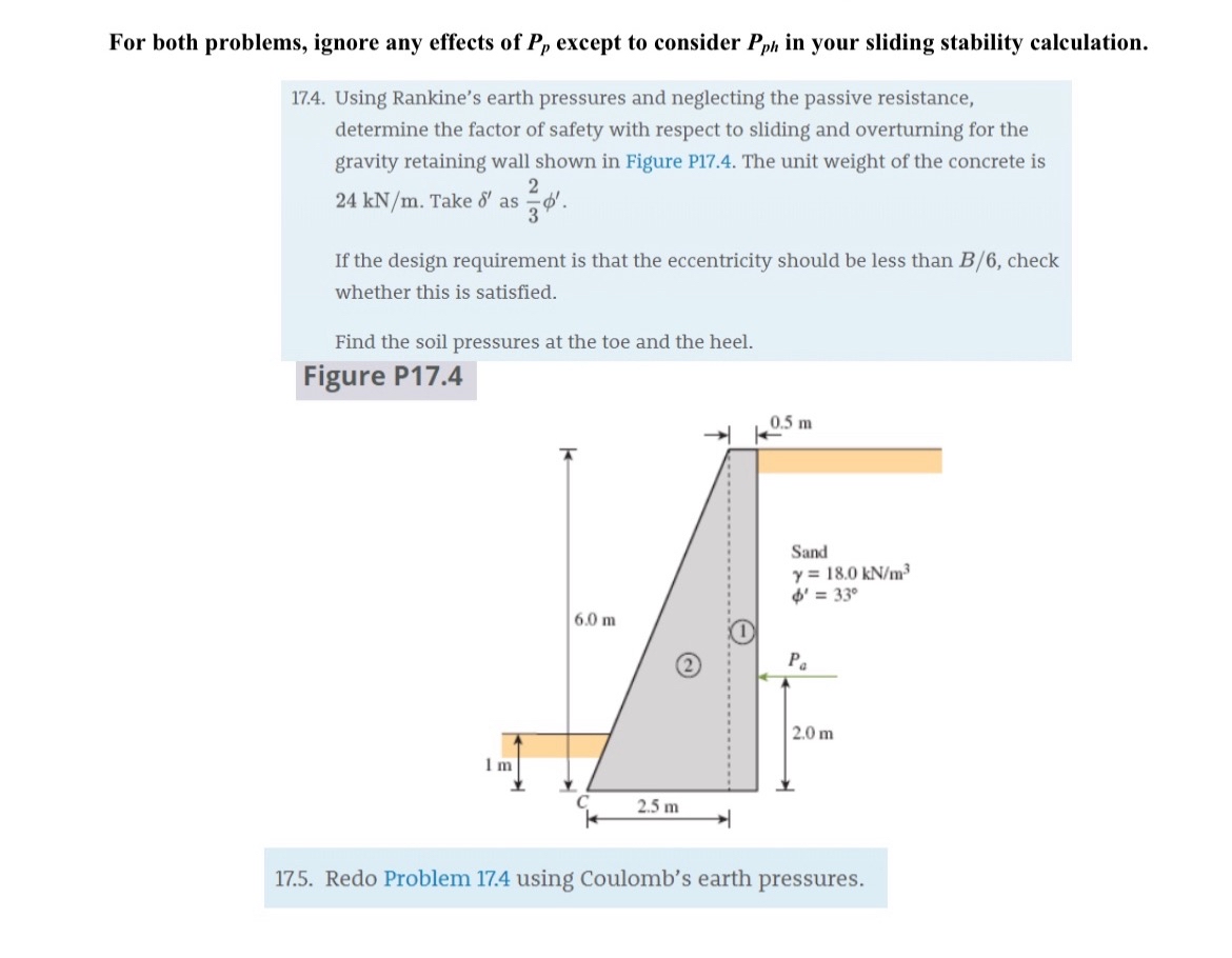 Solved For both problems, ignore any effects of Pp ﻿except | Chegg.com