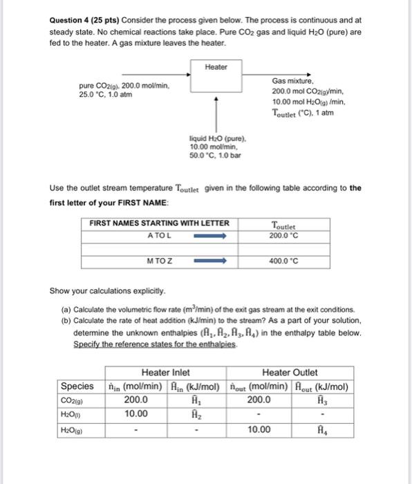 Solved Question 4 (25 pts) Consider the process given below. | Chegg.com Solved Question 4 (25 pts) Consider the process given below. | Chegg.com