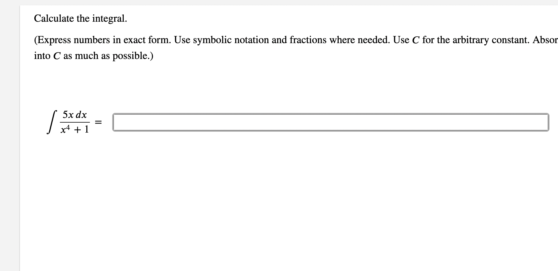 Solved Calculate the integral.(Express numbers in exact | Chegg.com