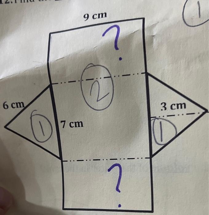 Solved SURFACE AREA OF A TRIANGULAR PRISM | Chegg.com