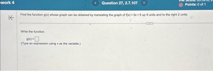 Solved Find the function g(x) whose graph can be obtained by | Chegg.com