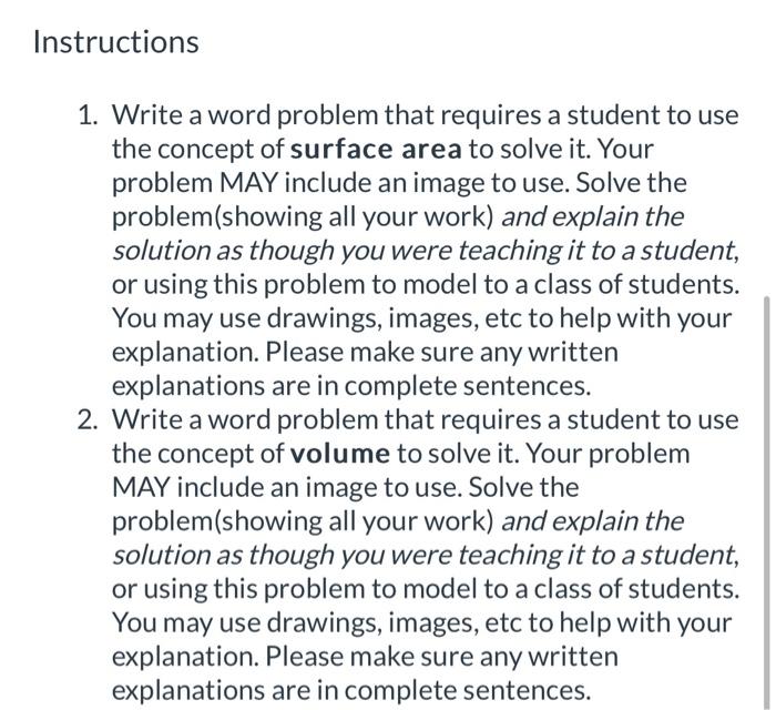 Solved 1. Write a word problem that requires a student to | Chegg.com