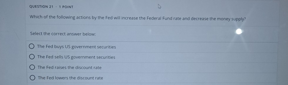 Solved QUESTION 21 - 1 ﻿POINTWhich of the following actions | Chegg.com