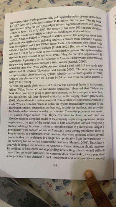 Solved APPENDIX CASE STUDIES AMAZON.COM CASE STUDY com | Chegg.com