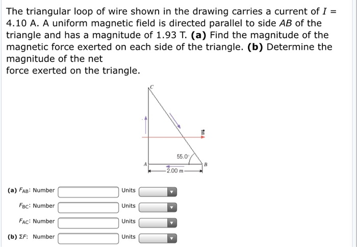 Solved The triangular loop of wire shown in the drawing | Chegg.com