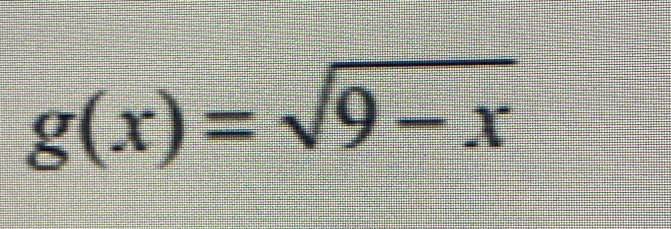 Solved g(x)=9-x2 ﻿Donner la derive par definition . | Chegg.com